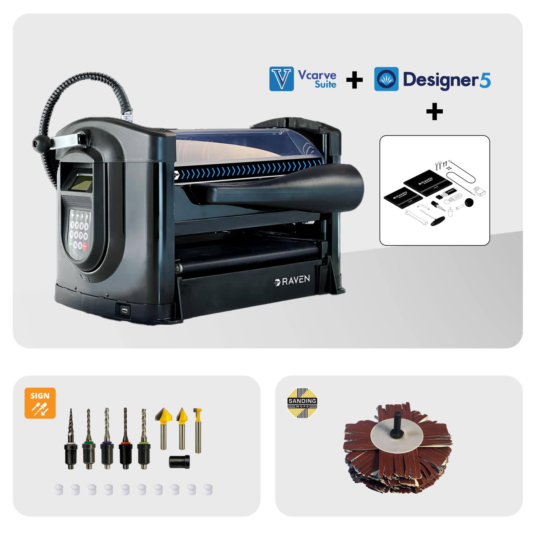 RAVEN CNC Router Sign Makers Bundle - CarveWright CNC Router Systems